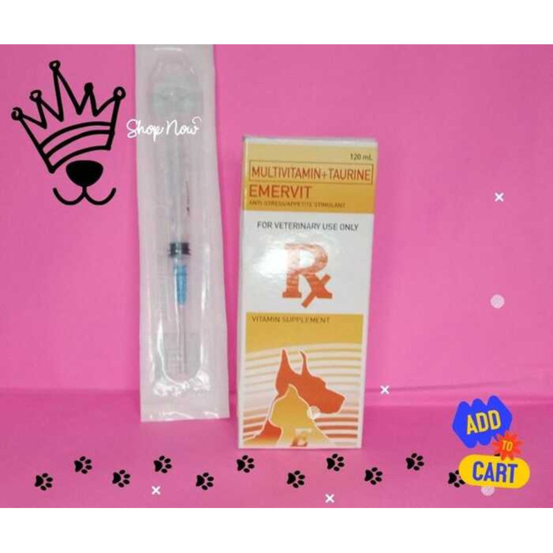 EMERVIT Multivitamins + Taurine 120 Ml With Free Syringe B95 | Shopee ...