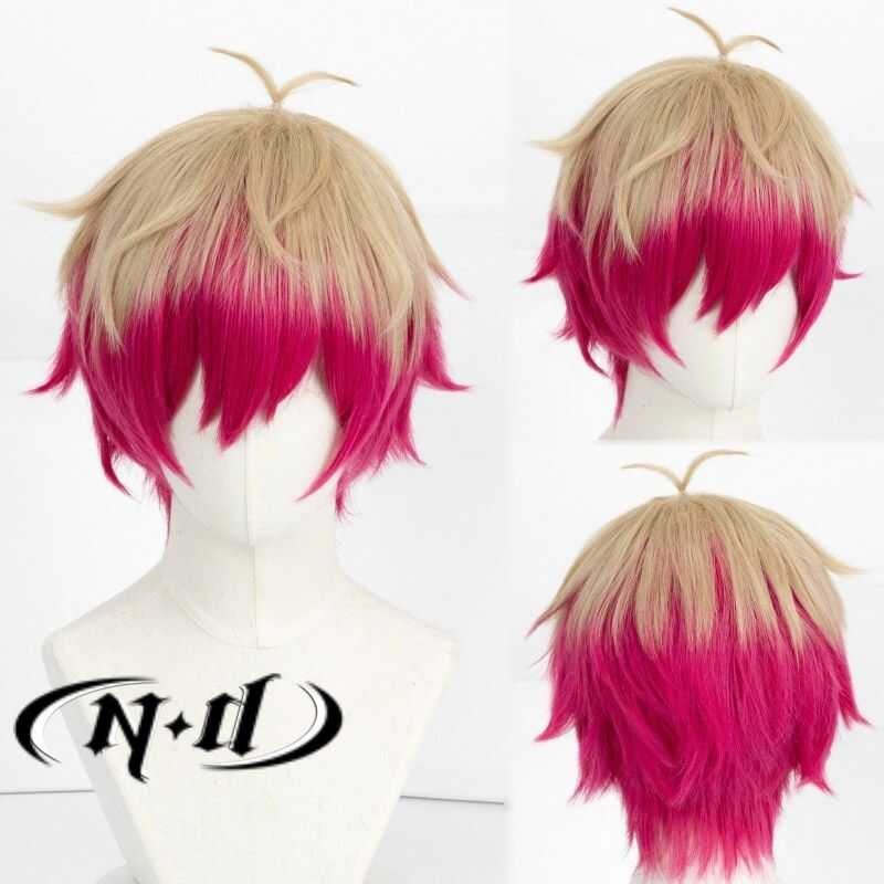 Tt ND Alexis Ness BLUE LOCK The Magician Cosplay Magenta Hair Wigs For ...