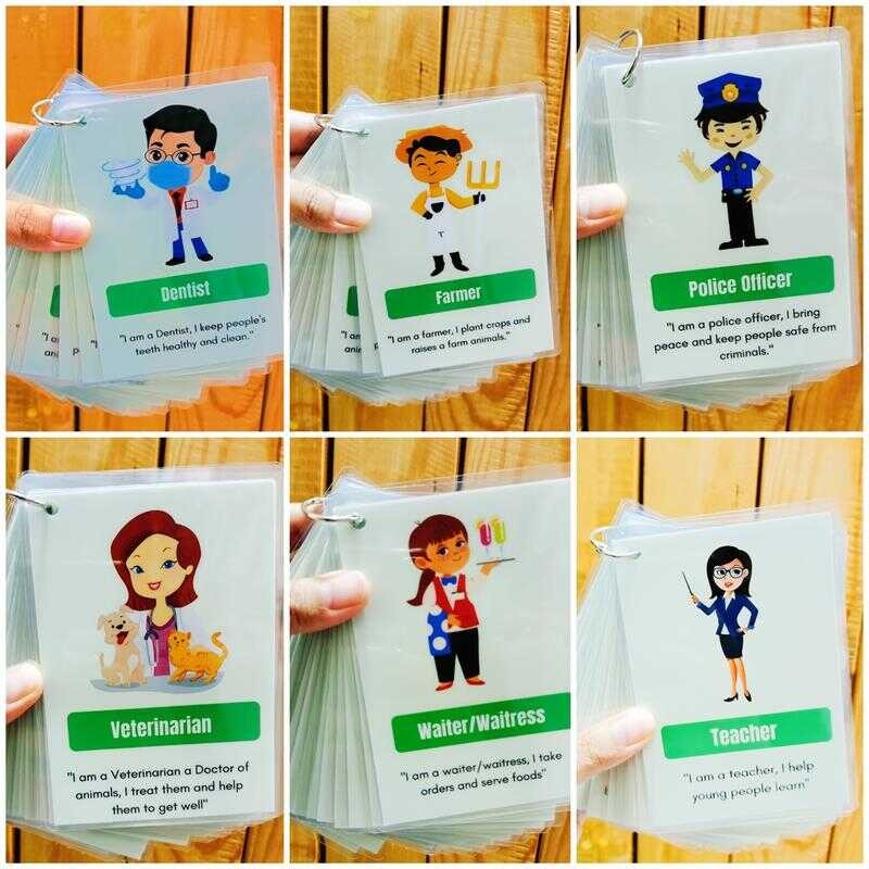 Community Helpers Educational Laminated Flashcards 9A | Shopee Philippines