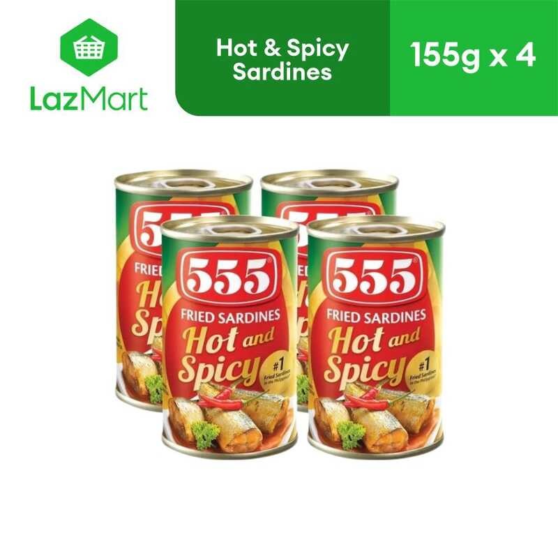 891 555 Fried Sardines Hot & Spicy 155G - Pack Of 4 | Shopee Philippines