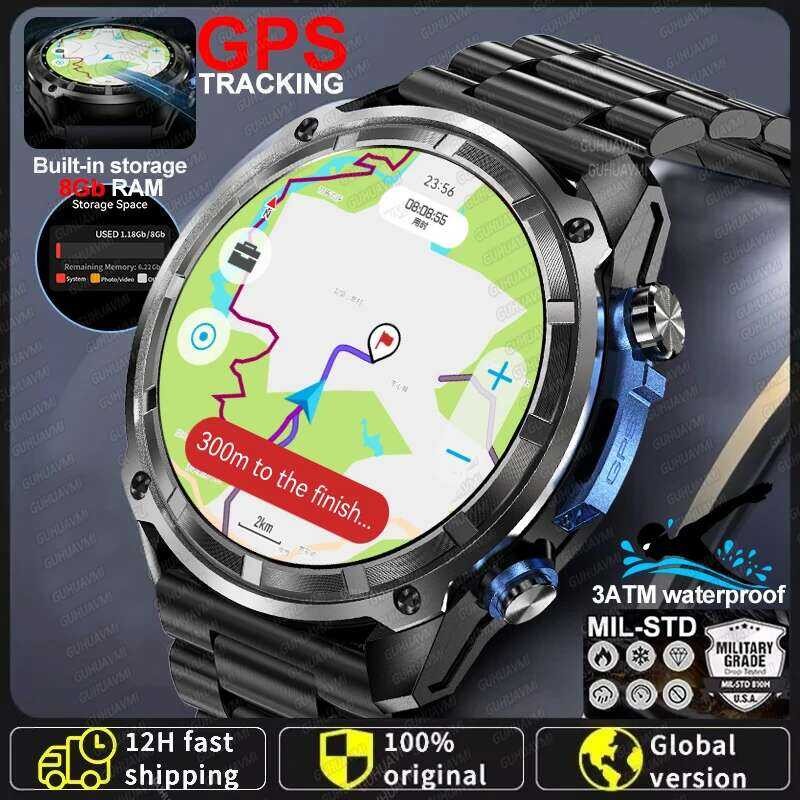 4Gb NEW Memory Video Player Smart Watch AMOLED With GPS Offline Maps ...