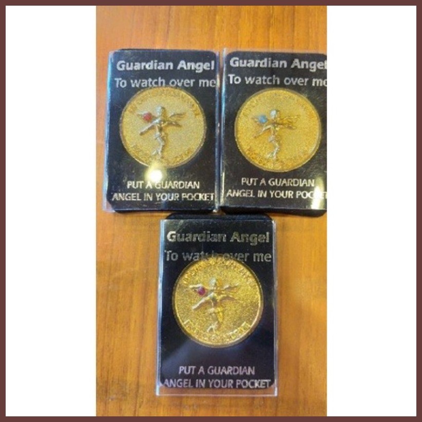 ∧ Guardian Angel Pocket Medal with mini Stone | Shopee Philippines