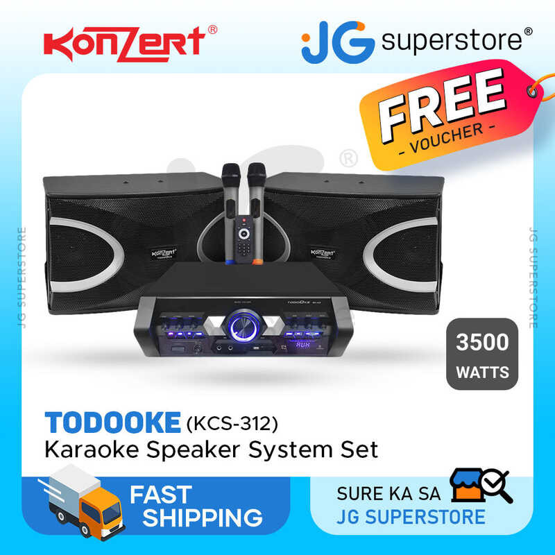 Konzert Todooke Kcs-312 3500W 10" 2-Way Woofer Micro Component Karaoke ...