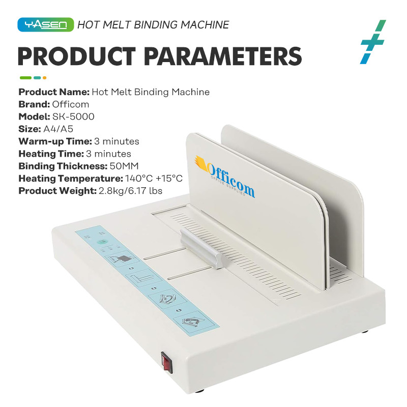 Efficient Officom A4 Hot Melt Binding Machine w/ 50mm Capacity ...