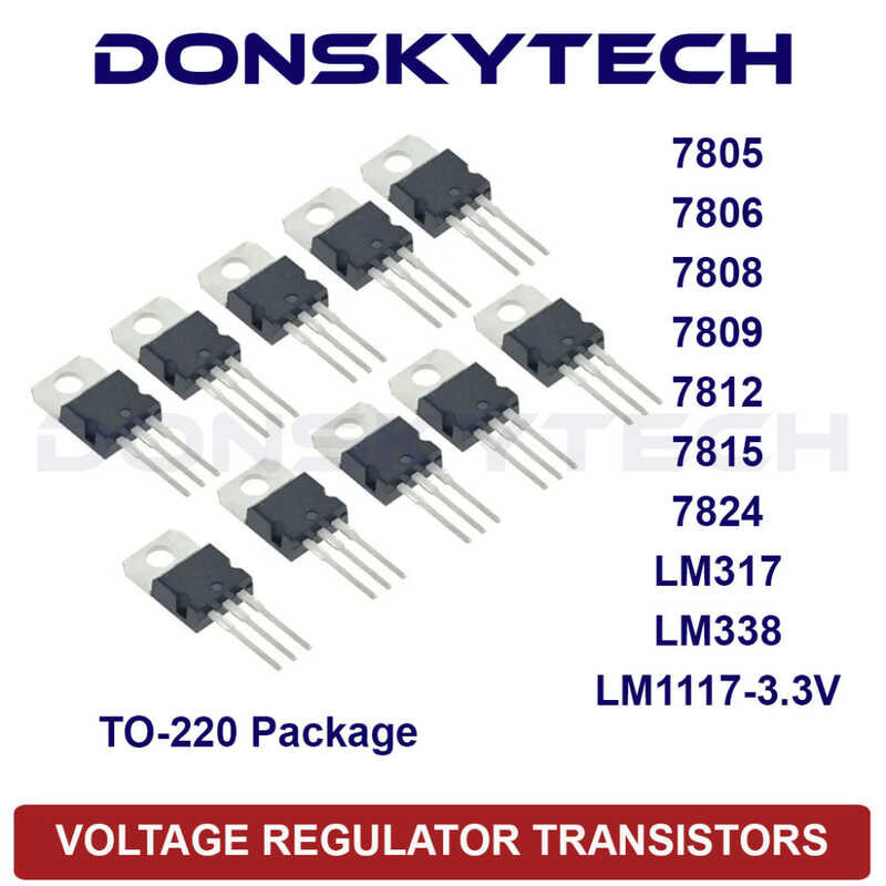 Voltage Regulator Transistor 7805 7806 7808 7809 7812 7815 7824 Lm317 ...