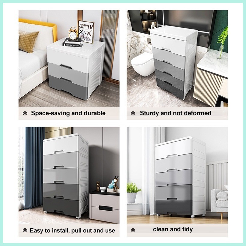 3-7 Layer Drawer Clothes Storage Durabox Small Drawer Cabinet Organizer ...