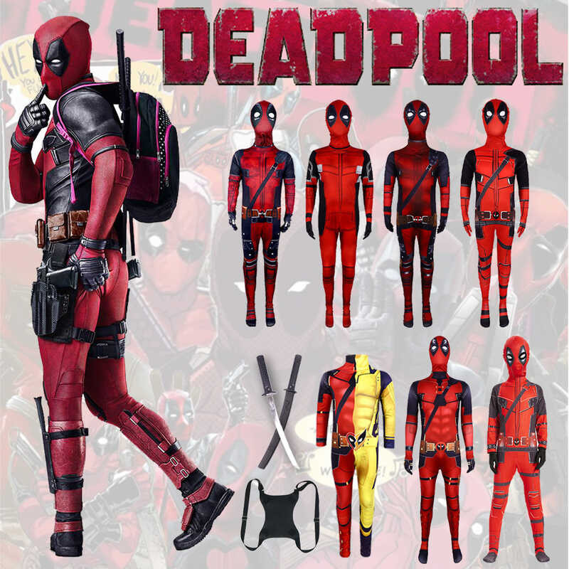 Deadpool Cosplay One-piece Bodysuit Stage Performance Costume Deadpool ...