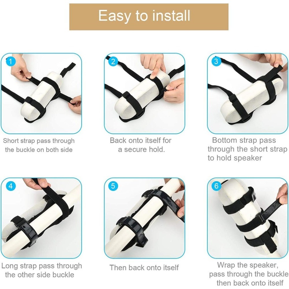 Adjustable Strap Speaker Attachment Holder for Beats Pill, JBL Flip 6 ...