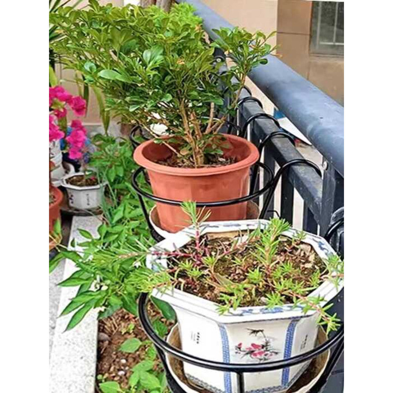 Sturdy Balcony Railing Iron Art Guardrail Flower Pot Living Room Window ...
