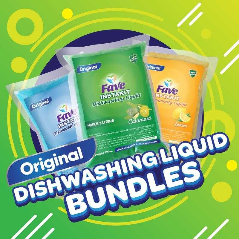 FAVE ORIGINAL BUNDLE DISHWASHING Liquid, (No BOTTLES Included) PASTE ...
