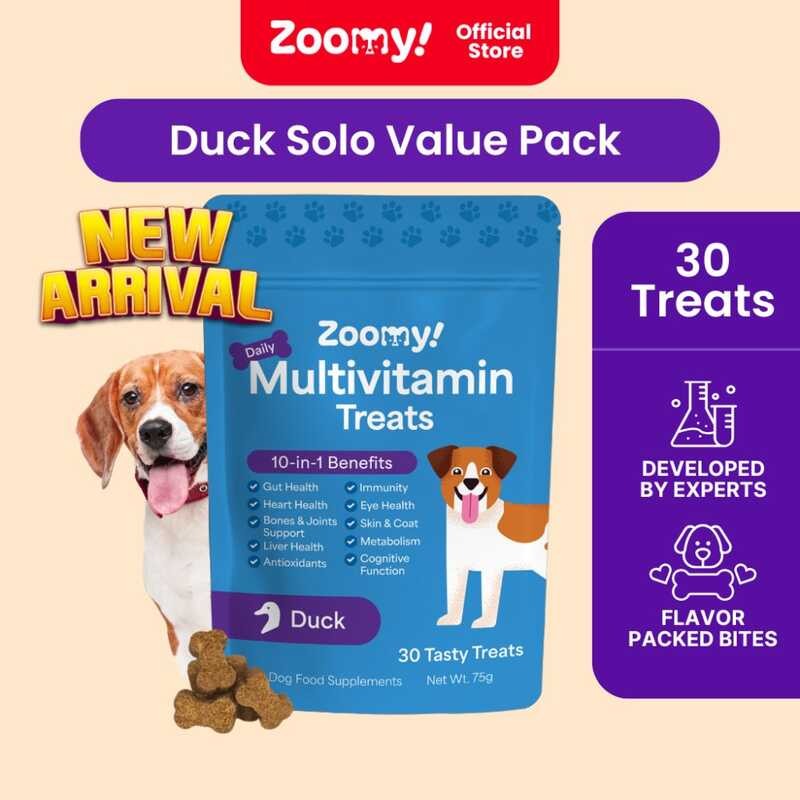 Zoomy Solo Value Pack 10-In-1 Multivitamin Dog Treats | -3, Probiotics ...