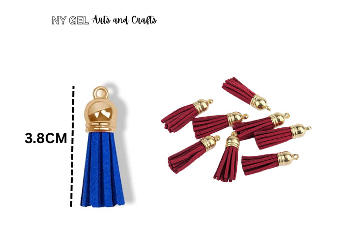 Tassels for Keychains Faux Suede Tassel for DIY Jewelry Making 10 Pcs ...