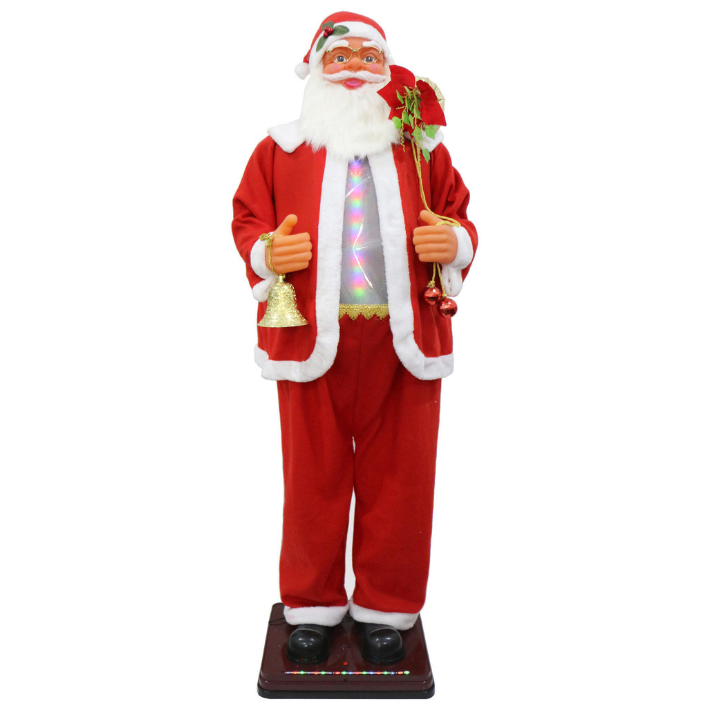 METECH BIG Size Singing And Dancing Santa Claus Sound Sensor Christmas ...