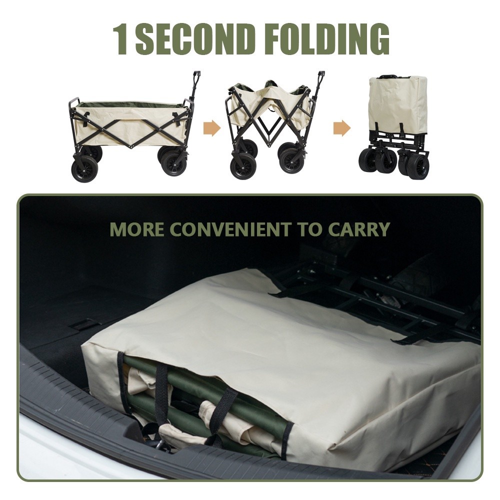 Outdoor Trolley Foldable Trolleys Cart Beach Camping Tool Carts Free ...
