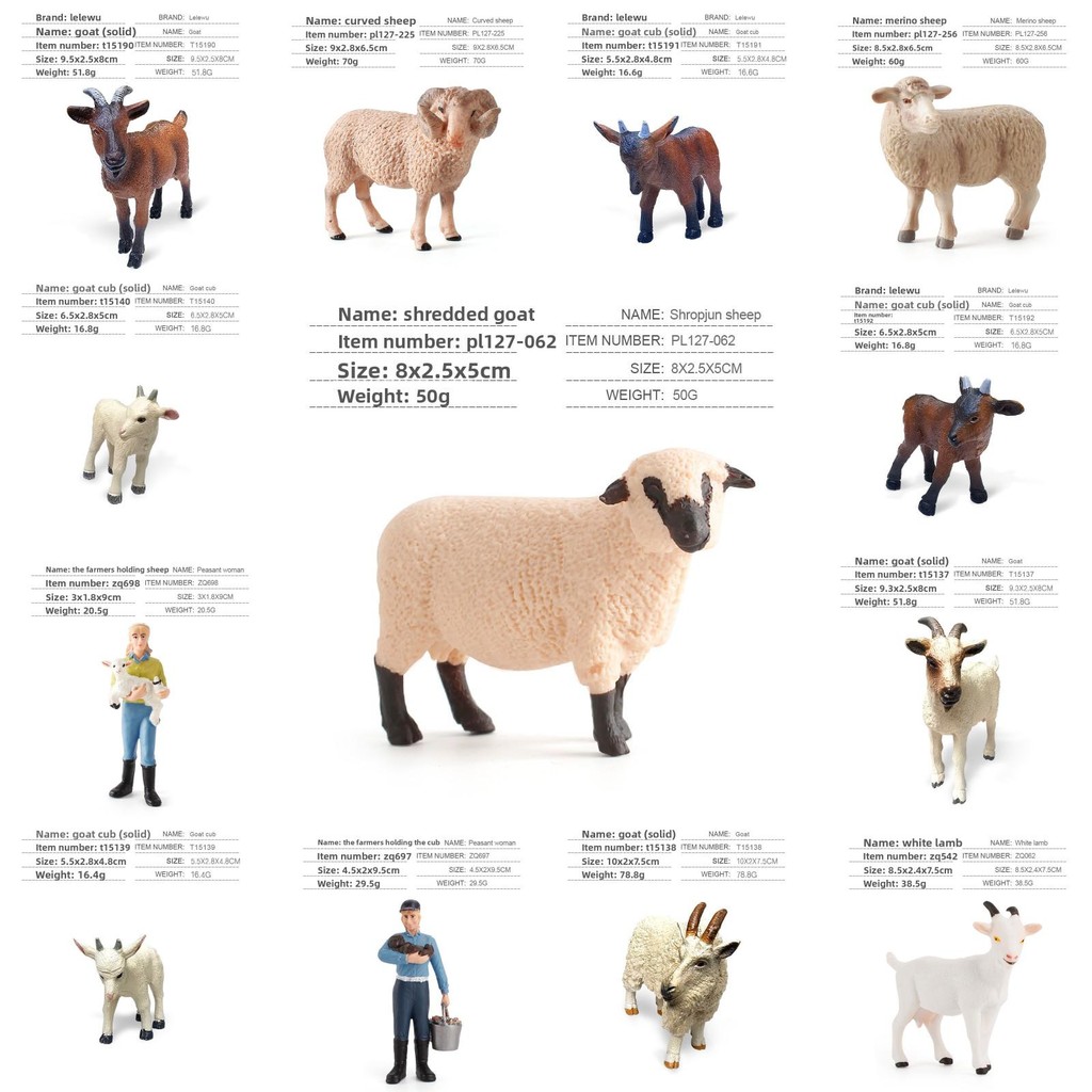 Figurine Animal Sheep Pvc Static Collection With Authentic Design For ...