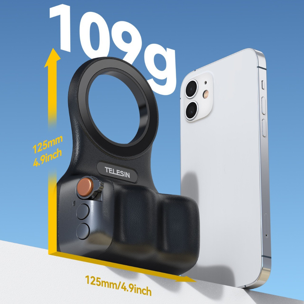 TELESIN Fun Shot Magnetic Phone Selfie Grip 2,MFI Certified,with ...