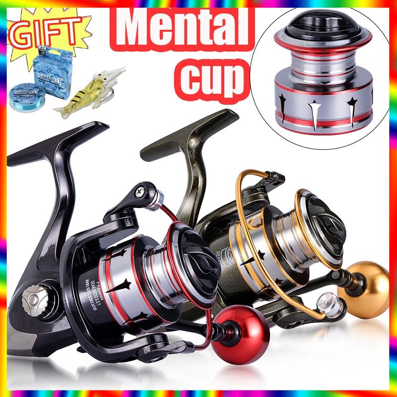Sougayilang Spinning Fishing Reel Aluminum Cup 10KG with Free Line ...