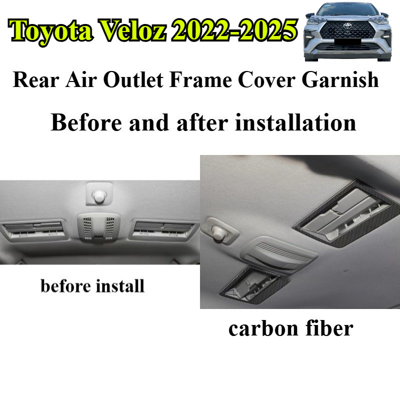 Toyota Veloz 2022 2023 2024 2025 Carbon Fiber Rear Air Outlet Frame ...