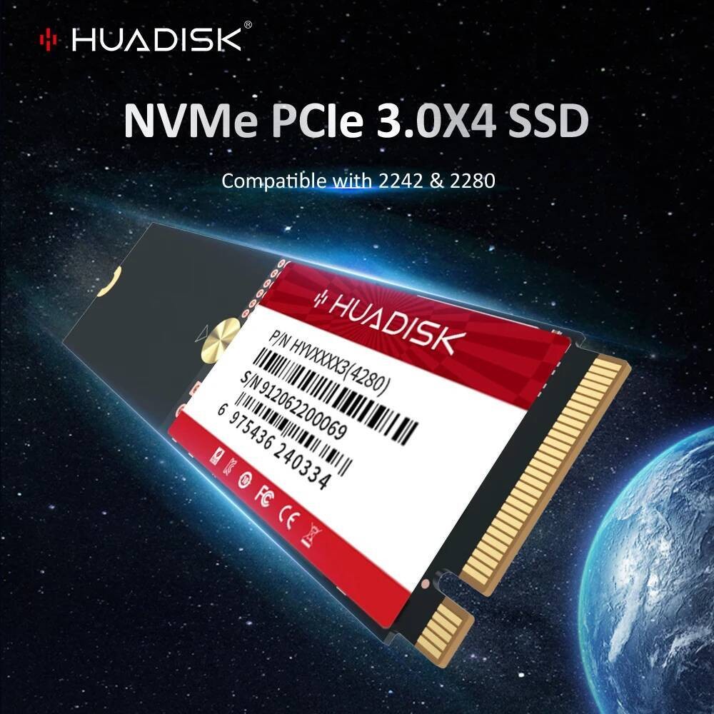 M2 HUADISK SSD NVMe 128GB 256GB 512GB Hard Drive M.2 2280 to 2240 PCIe ...