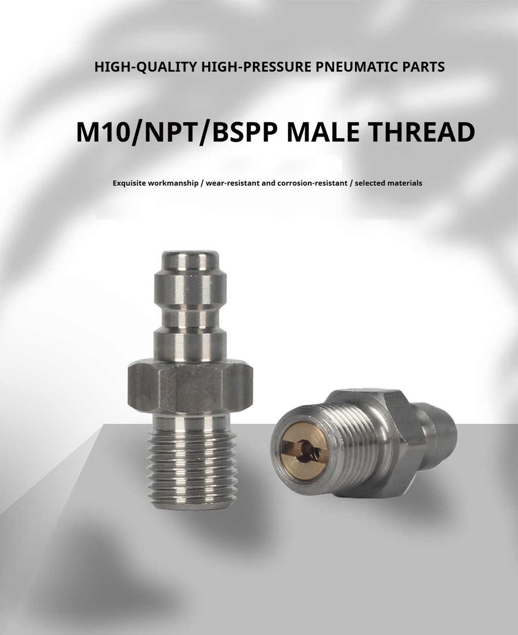 Stainless Steel Spring Check Valve - 8MM Quick Connect Male, M10x1/NPT ...