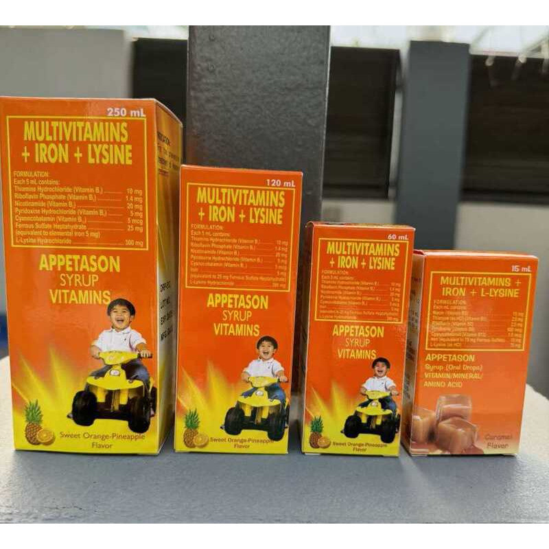 Appetason Syrup Multivitamins Iron + Lysine Sweet Orange-Pineapple ...