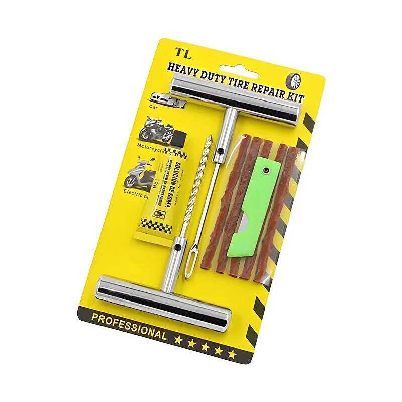 9-Piece Vacuum Car And Motorcycle Tire Tool Set Quick Patch With Tape ...