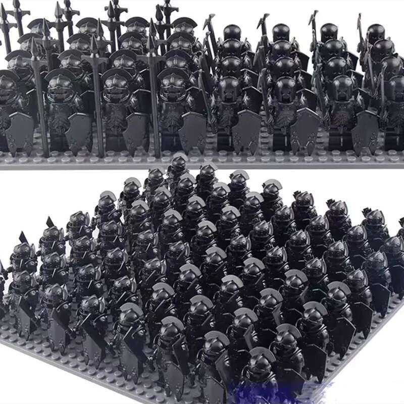W Mini Medieval Dwarf Warrior Ees Knights Lotr Figure Building Blocks ...