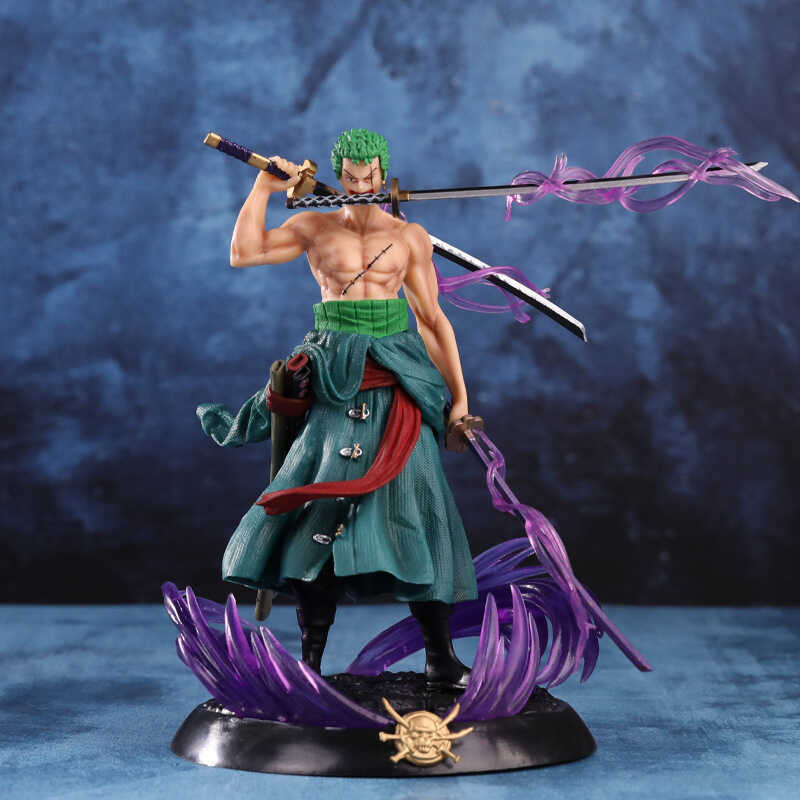 55 One Piece Figure GK Dream Zoro Three Sword Style Dual Head ...
