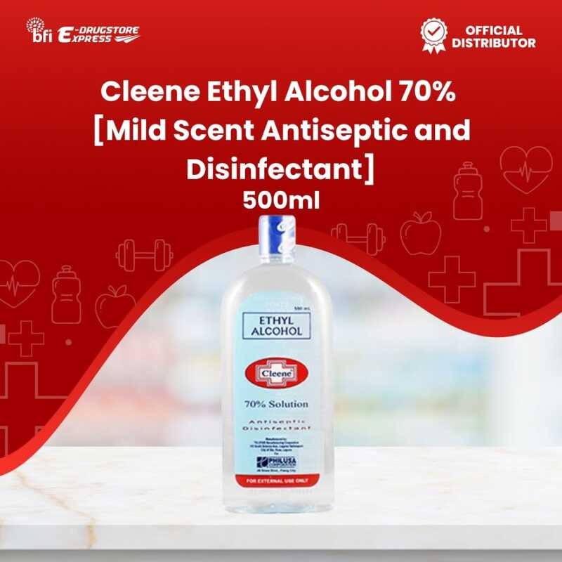 Cleene Ethyl Alcohol 70% 500Ml [Mild Scent Antiseptic And Disinfectant ...
