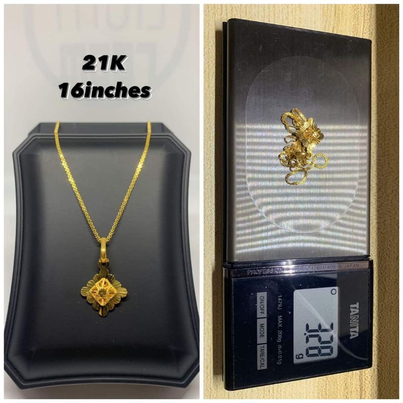 21K NECKLACE SAUDI GOLD PAWNABLE | Shopee Philippines