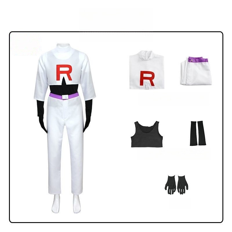 ZST Anime Team Rocket Cosplay Jessie James Costume Wig Full Set Outfit ...
