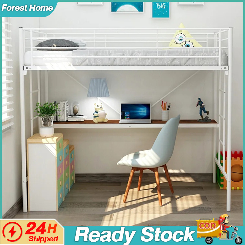 Loft Bed Frame Double Deck Bed Load-bearing Metal Stainless Steel Tube ...