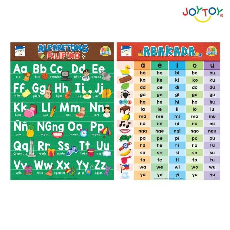 JOYTOY Alpabetong Filipino & Abakada Fun Charts 2C | Shopee Philippines