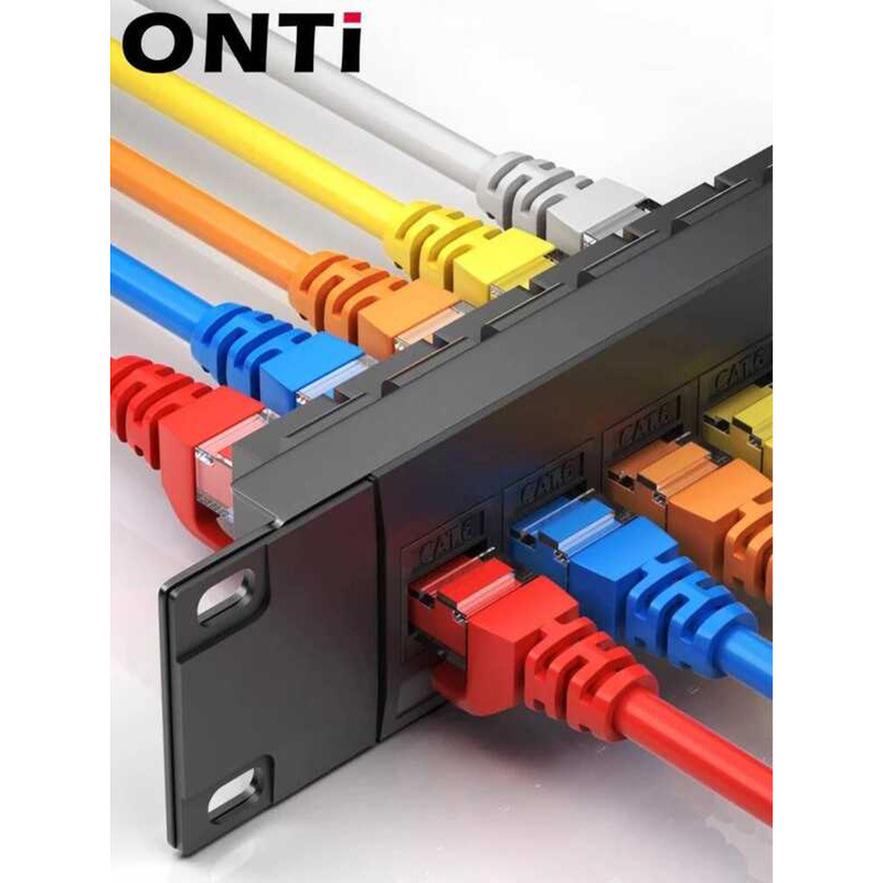 Ce 24 2 Port Cat6 Patch Panel With Ine Keystone 1U Tool-Free Rack Mount ...