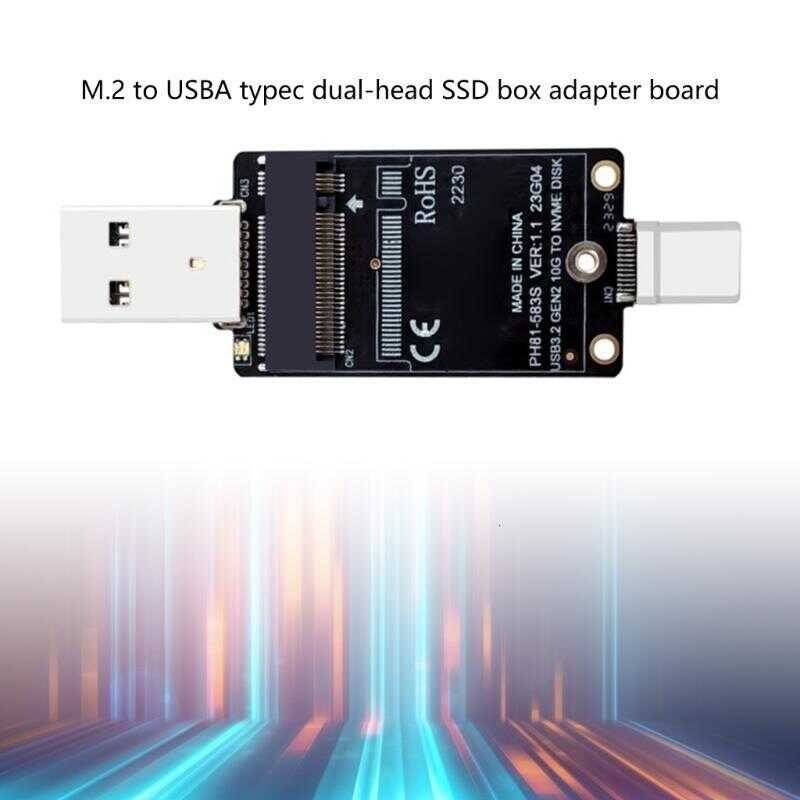 M.2 To USB A/Usb C Hard Drive Disk Adapter Support Nvme 220 10Gbps Fast ...