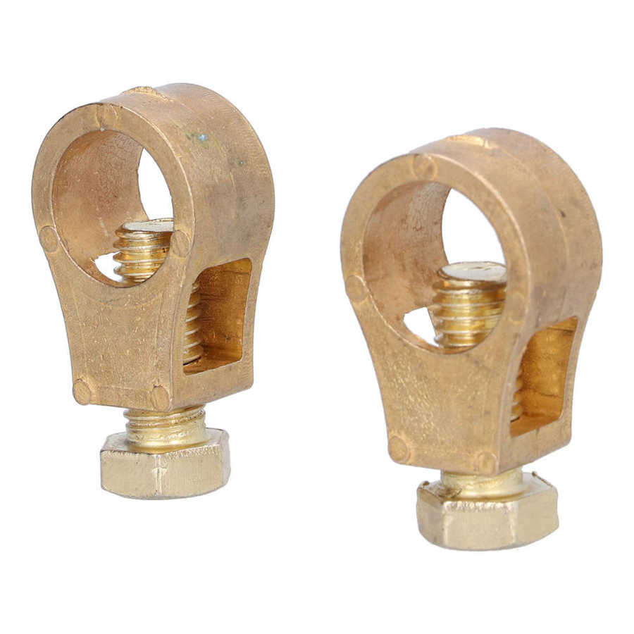 1Pair Car Battery Clamp Copper Battery Connector Terminal Clamp Top ...