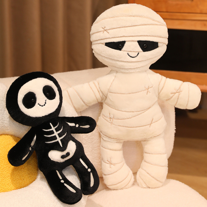 Halloween Skeleton Mummy Plush Toys Cute Stuffed Spooky Doll Soft ...