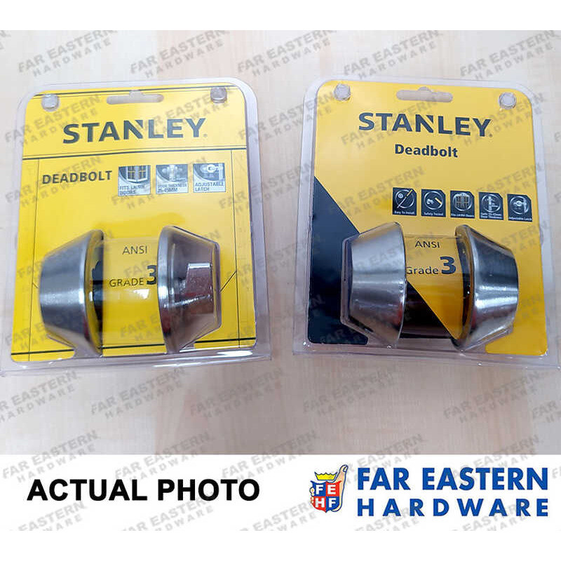 STANLEY Dead Bolt Single | Double Cylinder Stainless Steel Deadbolt ...