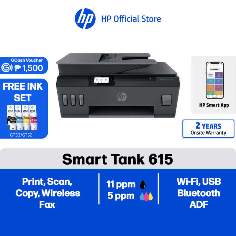 HP Smart Ink Tank (615/750) | A4 Color Printer All In One Printer ...