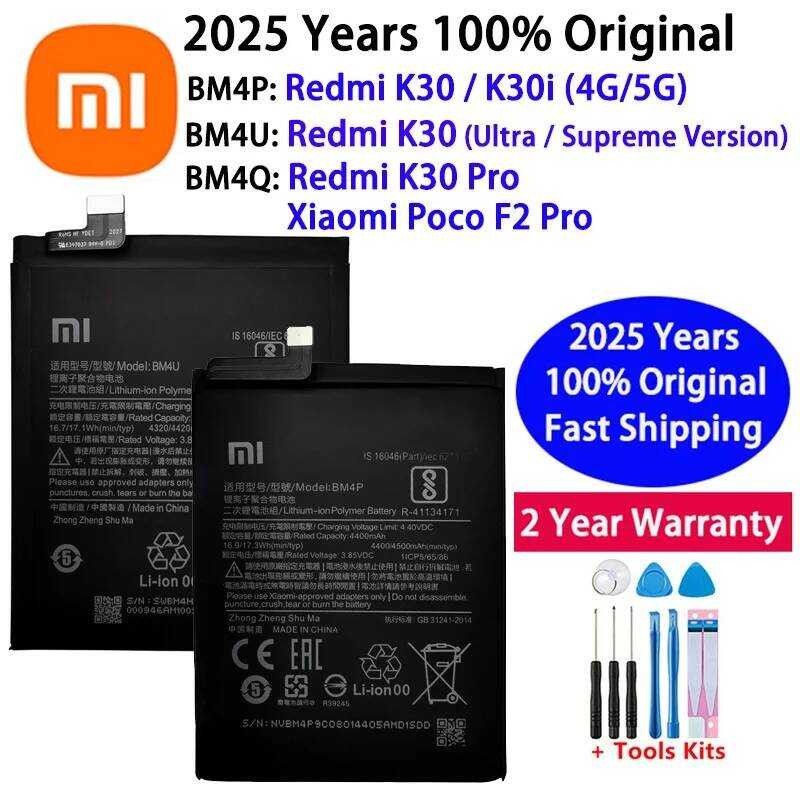 3A Bm4u 2 Bm4p Bm4q Original Battery For Xiaomi Redmi K30 Pro Mi Poco ...