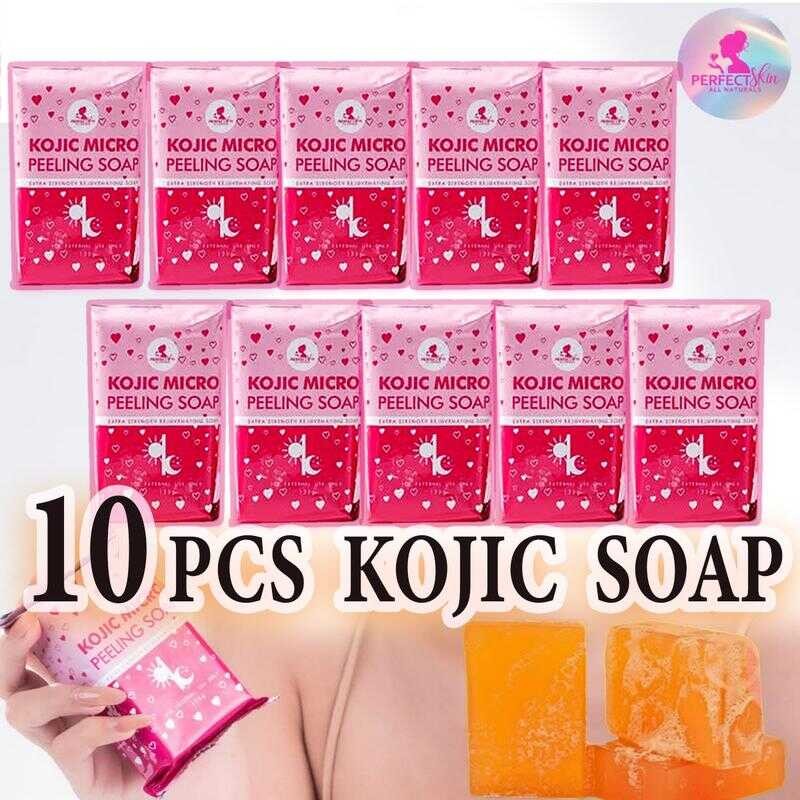 Pure Kojic Soap Micro Peeling Family Pack 10Pcs In 1 Pack Daily Body ...