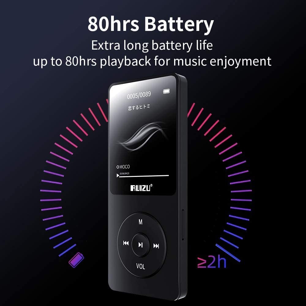 RUIZU X02 MP3 Music Player Portable Sport Walkman with 1.8 Inch Support ...