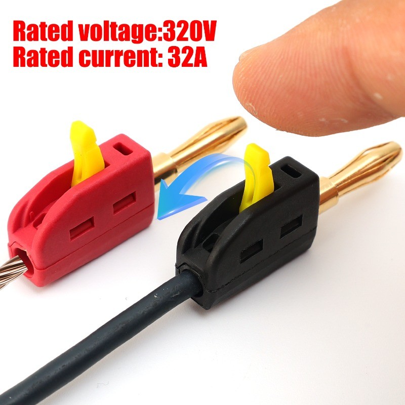 No Solder High Current 320V Brass Terminals Plugs 4mm 32A Quick Wiring ...