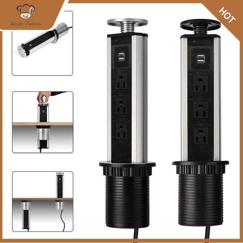 RF Power Socket 3 2 USB Multifunctional Retractable Electrical Outlet ...