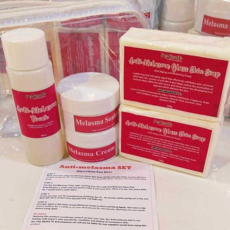 Paz Results Anti-Melasma Set (White Soap) For All Skin Types 33C ...