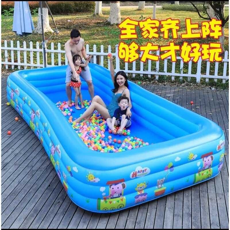 3 Swimming Bucket with Inflatable Swimming Ring for Children, Home Use ...