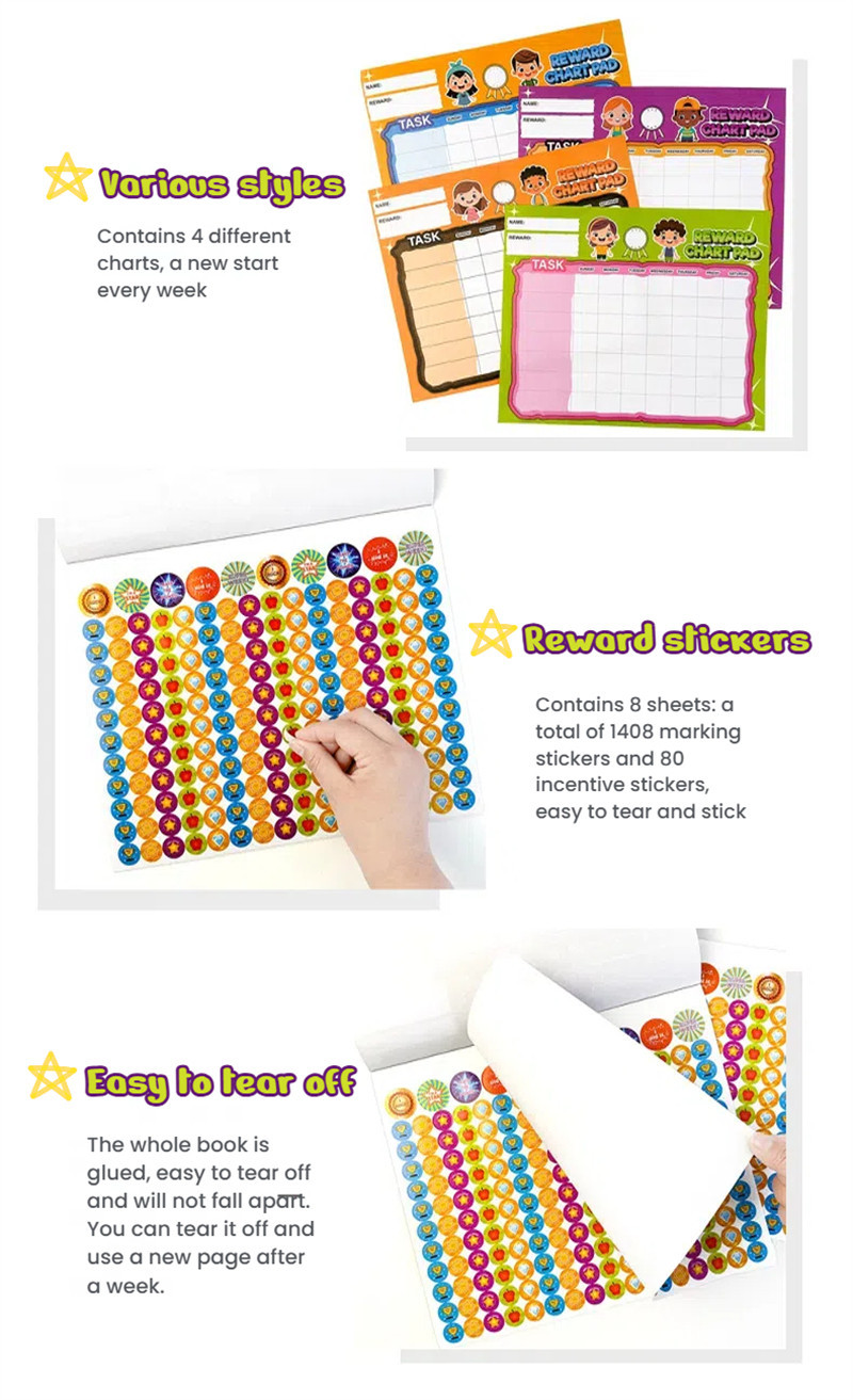 Magnetic Reward Chart for Kids- Behavior Chart Stickers & 26 ...