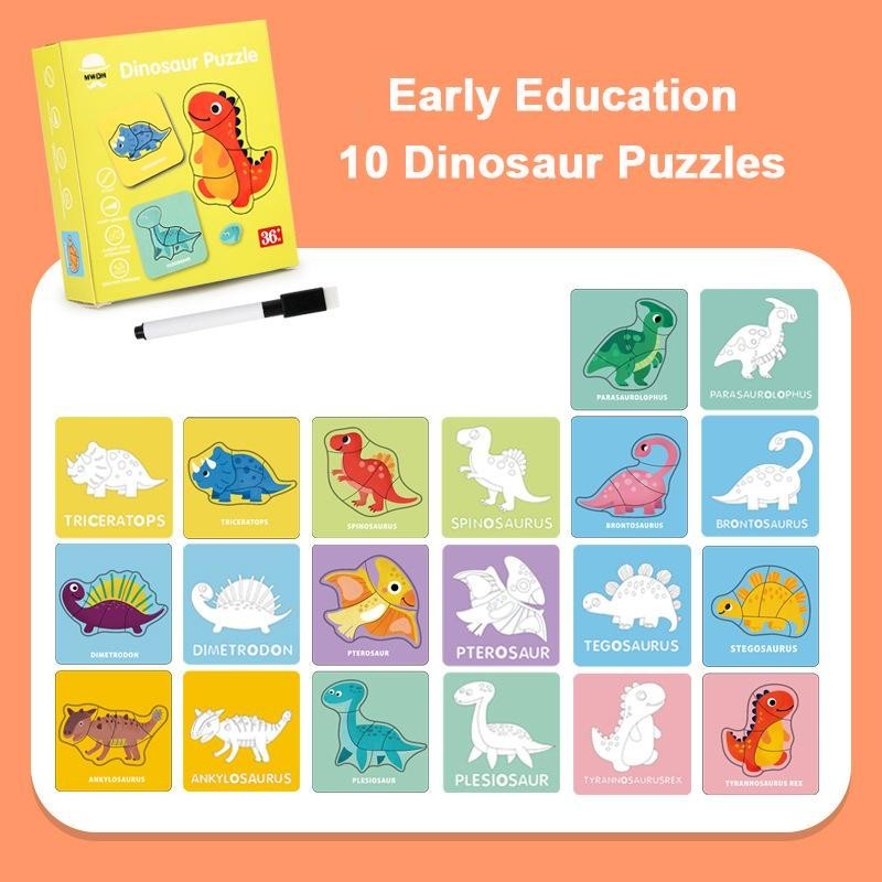 3D Flashcard Puzzle Toy for Toddlers Early Learning Tracing Practice ...