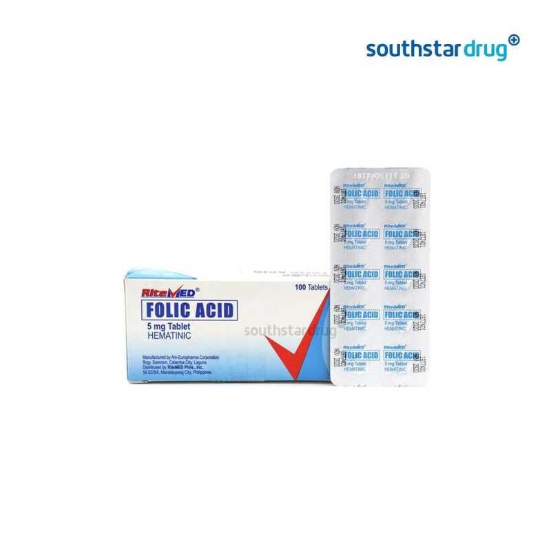RiteMed Folic Acid 5 mg Tablet 20s | Shopee Philippines