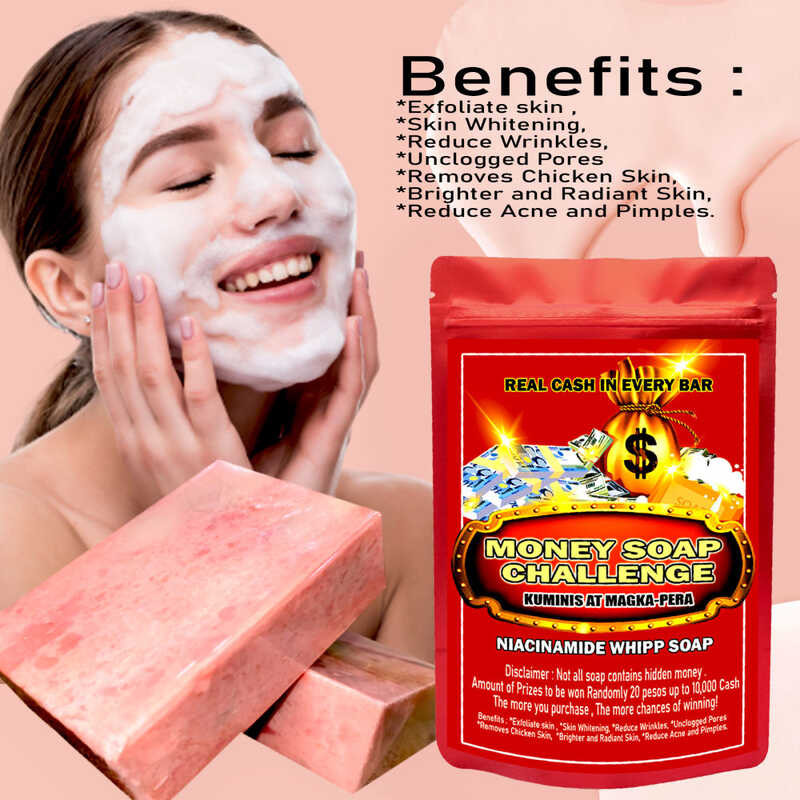 Niacinamide (Red) Whipp Soap Money With Price Inside Random Amount Coco ...